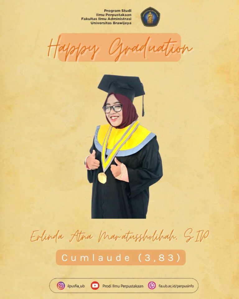 Mahasiswa Ilmu Perpustakaan Jadi Wisudawan Terbaik pada Wisuda Periode X Tahun Akademik 2021/ ...