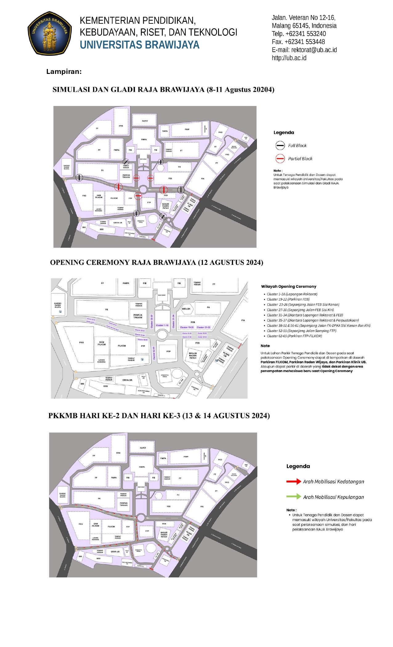 PENGUMUMAN : Surat Pembatasan Berkegiatan, PKKMB UB 2024 – Fakultas ...